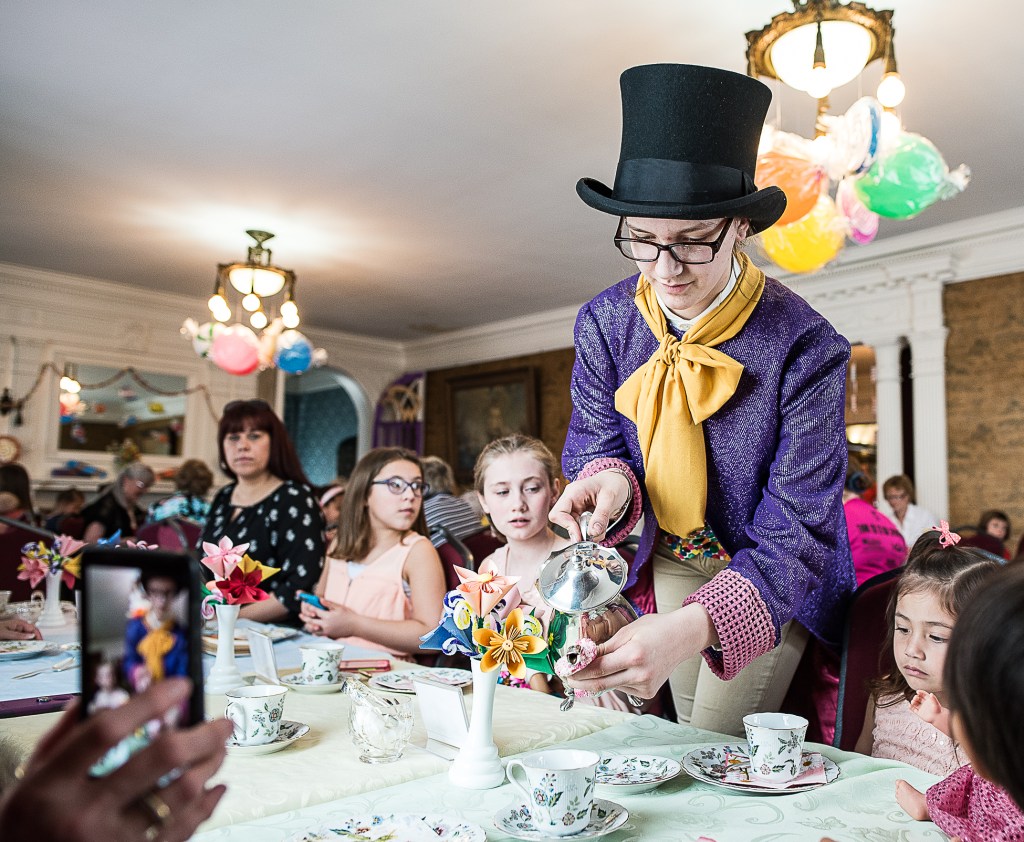 Willy Wonka serves tea