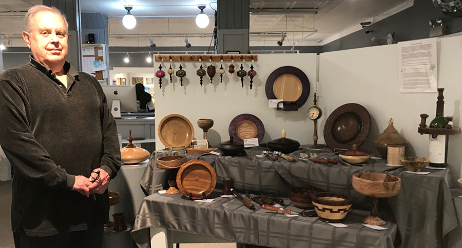 Wood artist Bill Housley at Gallery 302