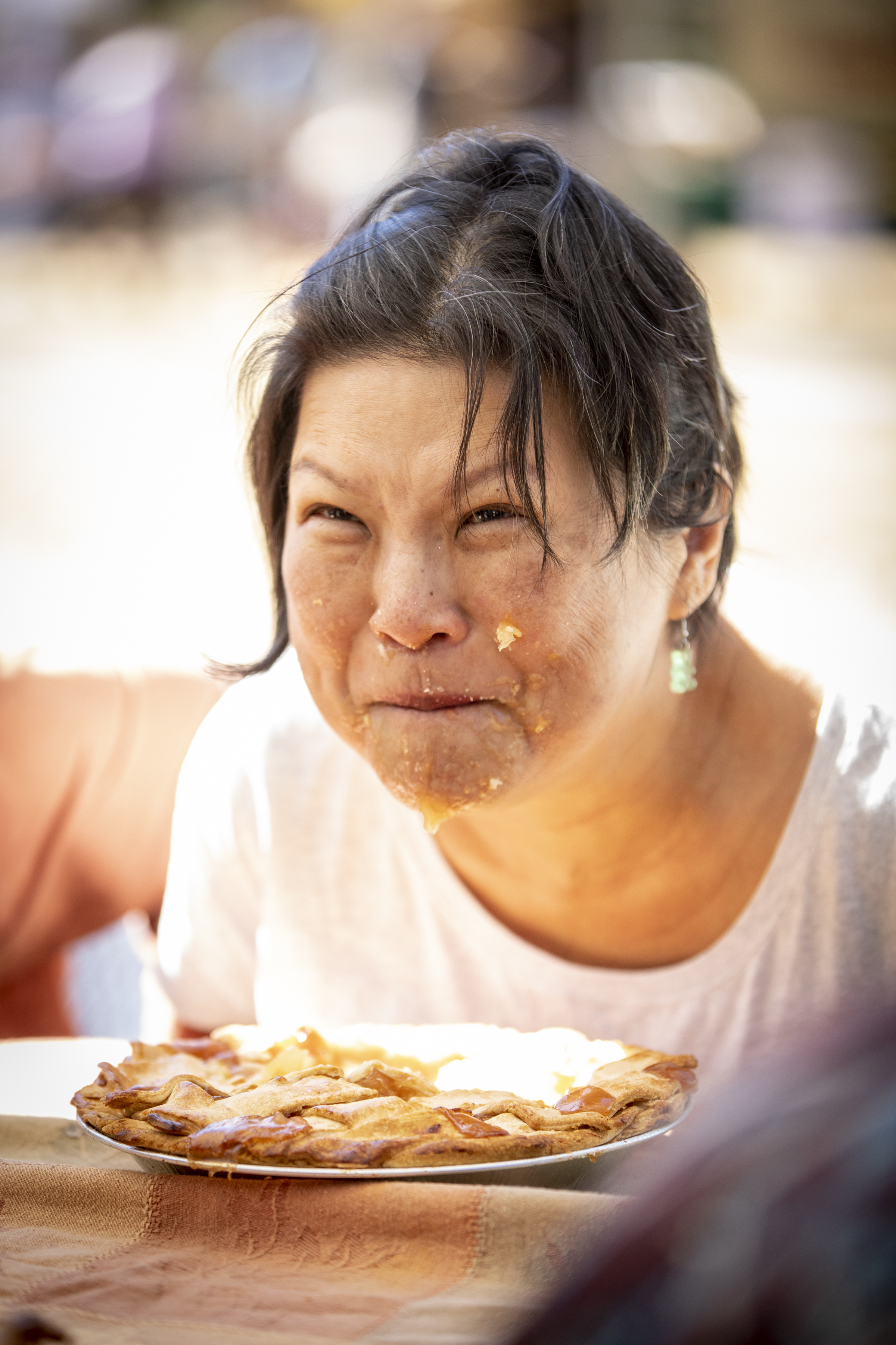 Pie eating contest a messy affair in Bethel