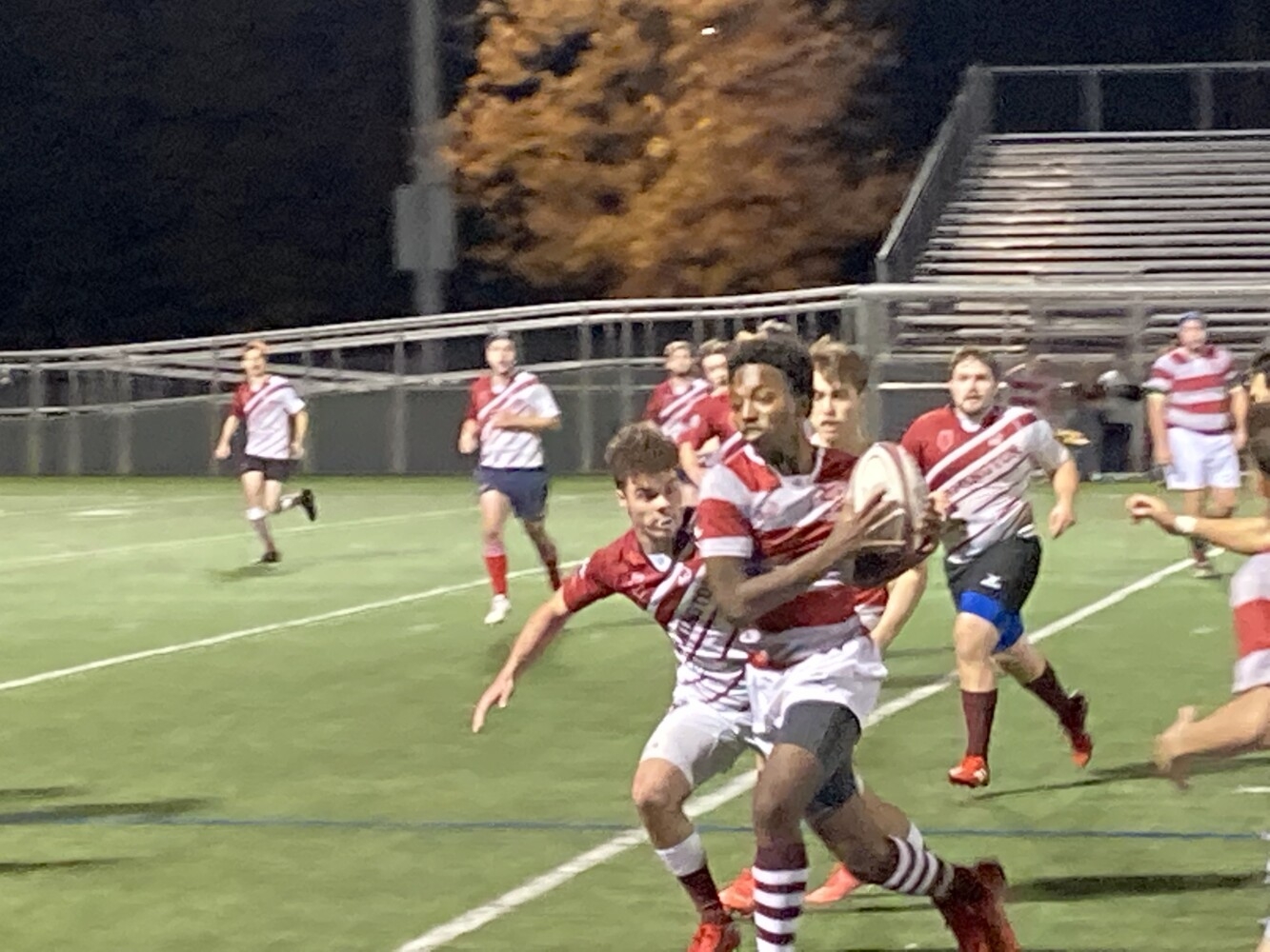 Photos: Bates College defeats UMF in rugby action